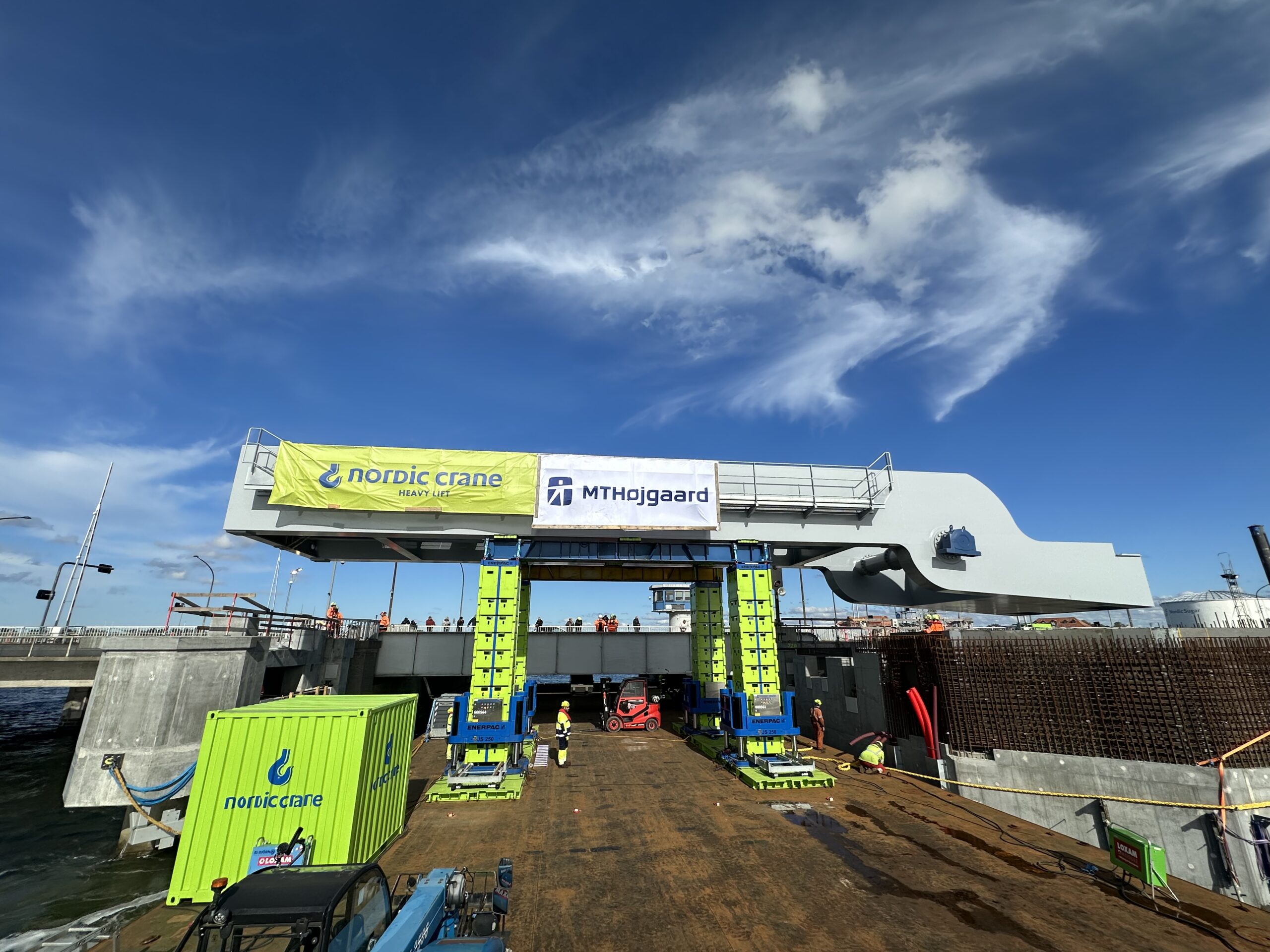 Nordic Crane installs the King Frederik IX lift bridge with an Enerpac ...
